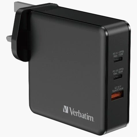 Verbatim 3 Port PD 3.1 140W PPS 45W 2 C + 1A GAN II Charger (66818) 價錢 ...