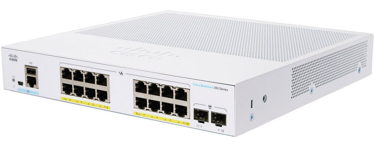 Cisco Business 16-GE | 2 x 1G SFP | PoE+ (120W) Smart Switch (CBS350 ...