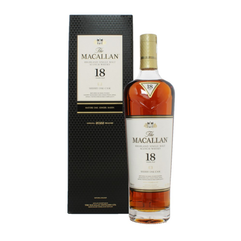 The Macallan 18 Year Old Sherry Oak (2022 Edition) 700ml 價錢、規格及用家意見 - 香港格價網 Price.com.hk