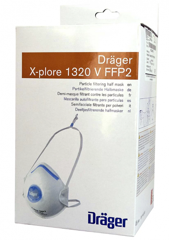 Drager X-plore 1320V FFP2 附氣閥呼吸器 (10個/盒) 價錢、規格及用家意見 - 香港格價網 Price.com.hk