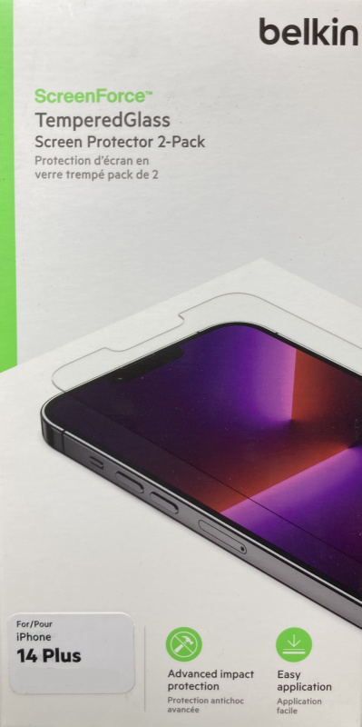 Belkin ScreenForce TemperedGlass Screen Protector (2-Pack) For iPhone 14 Plus (OVA124zz) 價錢、規格及用 ...