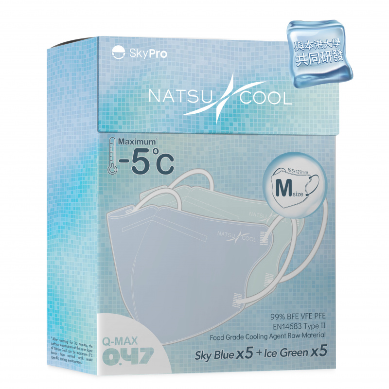 SkyPro Natsu Cool 冰涼口罩 (中碼) 10個裝 價錢、規格及用家意見 - 香港格價網 Price.com.hk