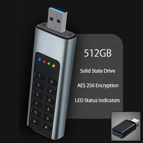 IB USB Encrypted Solid State Drive / Flash Drive USB 加密固態硬盤手指 512GB 價錢 ...