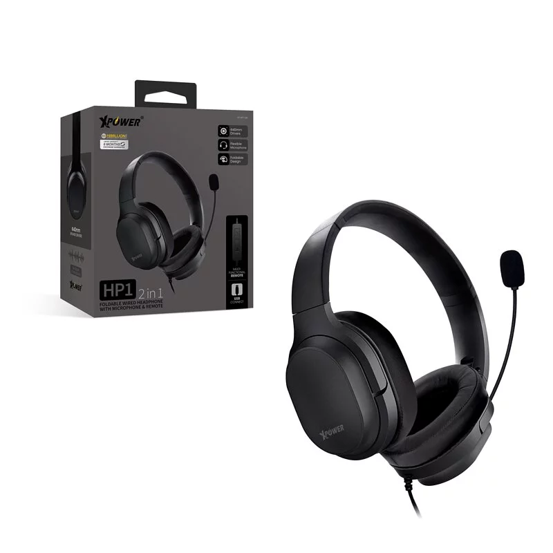 XPower 2合1 可折疊有線頭戴式耳機連麥克風及線控 HP1 價錢、規格及用家意見 - 香港格價網 Price.com.hk