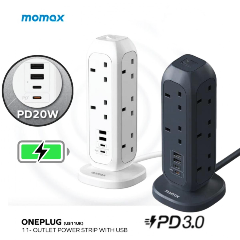 MOMAX OnePlug PD20W 2A2C 11位拖板 US11 價錢、規格及用家意見 - 香港格價網 Price.com.hk