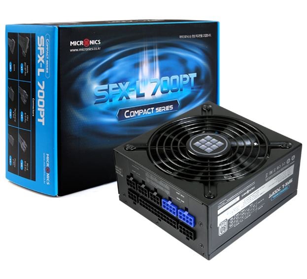 Micronics Compact SFX-L 700PT 700W 80 Plus Platinum Fully Modular PSU ...