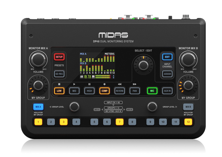 Midas Dual 48-Channel Personal Monitor Mixer 雙混音48軌個人監聽系統 DP48 價錢、規格及用家 ...