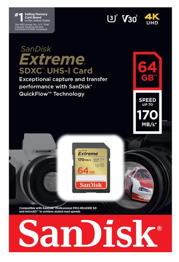 SanDisk Extreme V30 U3 C10 UHS-I SDXC 記憶卡 64GB [R:170] (SDSDXV2-064G ...