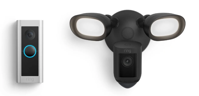 Ring Video Doorbell Pro 2 with Floodlight Cam Wired Pro 門鈴及智能鏡頭套裝 ...