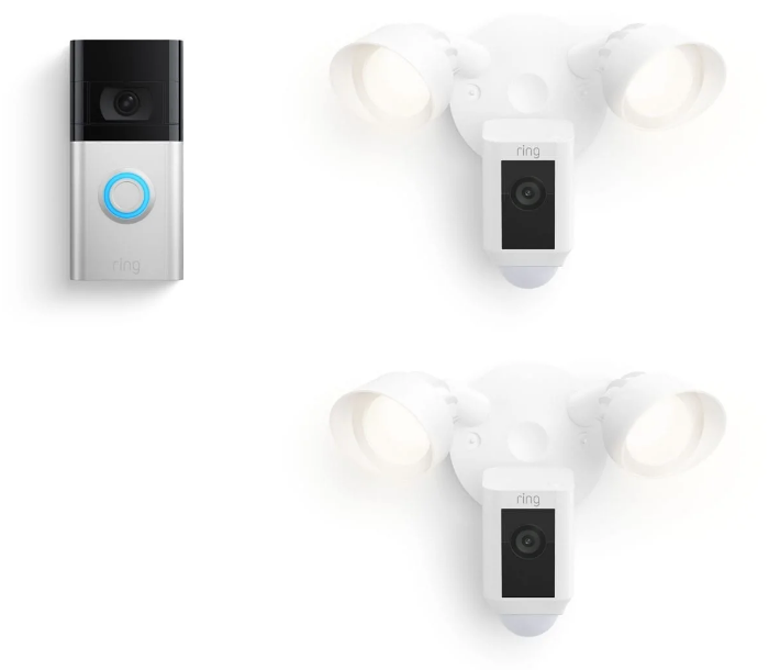 Ring Video Doorbell 4 + Floodlight Cam Wired Plus 門鈴及智能鏡頭套裝 (Everyday ...