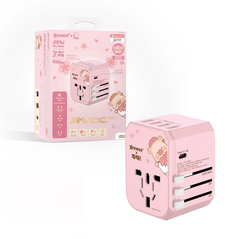 XPower x 罐頭豬Lulu 28W Type-C+USB 5-Port 旅行充電轉插 價錢、規格及用家意見 - 香港格價網 Price ...