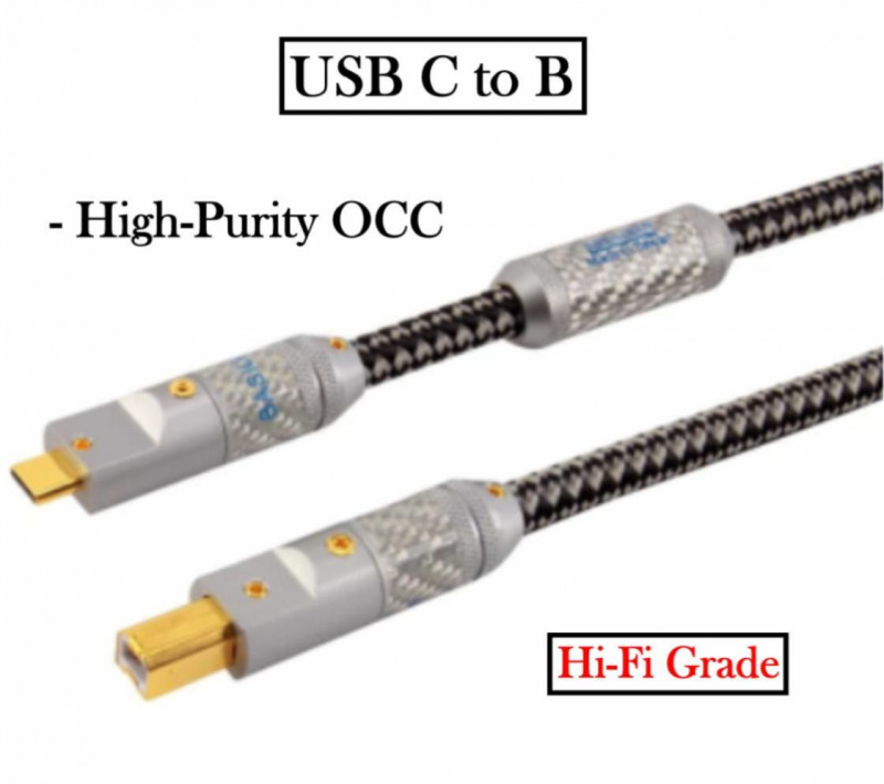 Basilisk High-Purity OCC + Professional Shielding DAC Cable, USB C to B ...