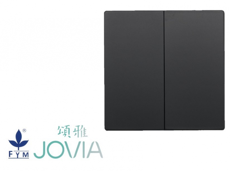 FYM 豐葉牌 Jovia 16AX 2 Gang 1 Way Switch 頌雅系列雙位單控開關面板燈掣 石墨黑 JL121/MBK 價錢 ...