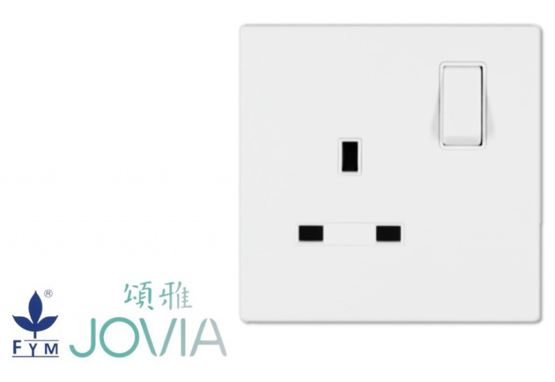 FYM 豐葉牌 Jovia 13A 1 Gang Single Pole Switched Socket Outlet 頌雅系列13A單位有掣 ...