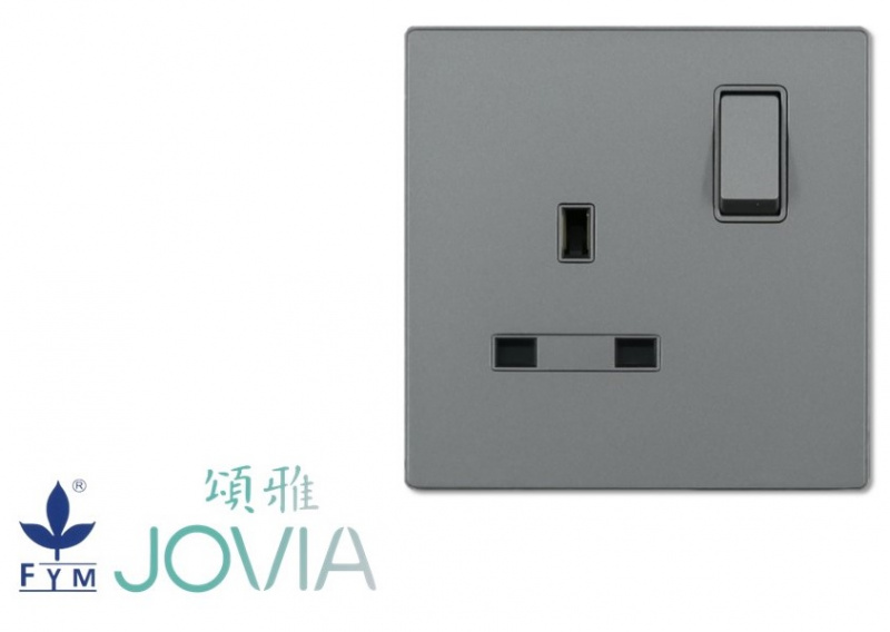 FYM 豐葉牌 Jovia 13A 1 Gang Single Pole Switched Socket Outlet 頌雅系列13A單位有掣 ...