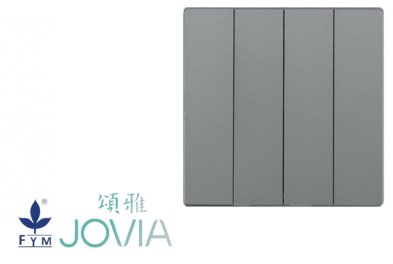 FYM 豐葉牌 Jovia 16AX 4 Gang 2 Way Switch 頌雅系列四位雙控開關面板燈掣 太空灰 JL142 SGY 價錢 ...