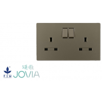 FYM 豐葉牌 Jovia 13A 2 Gang Single Pole Switched Socket Outlet 頌雅系列13A孖位有掣 ...