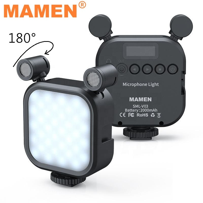 MAMEN The Microphone Light for Camera and Mobile Phone 三色溫特效麥克風補光燈 SML ...