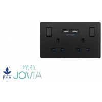 FYM 豐葉牌 Jovia 13A 2 Gang Switched Socket Outlet With USB TypeAx2 頌雅系列 ...