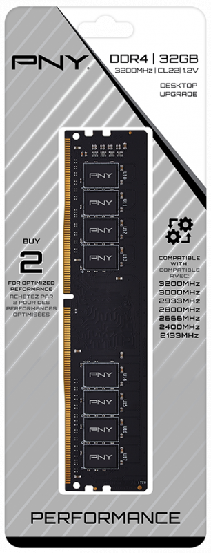 PNY DDR4 3200 Desktop Memory 32GB (單條) (MD32GSD43200-TB) 價錢、規格及用家意見 - 香港格價網 Price.com.hk