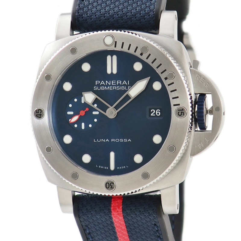 Panerai 沛納海 44mm Submersible QuarantaQuattro Luna Rossa 腕錶 PAM01391 價錢 ...