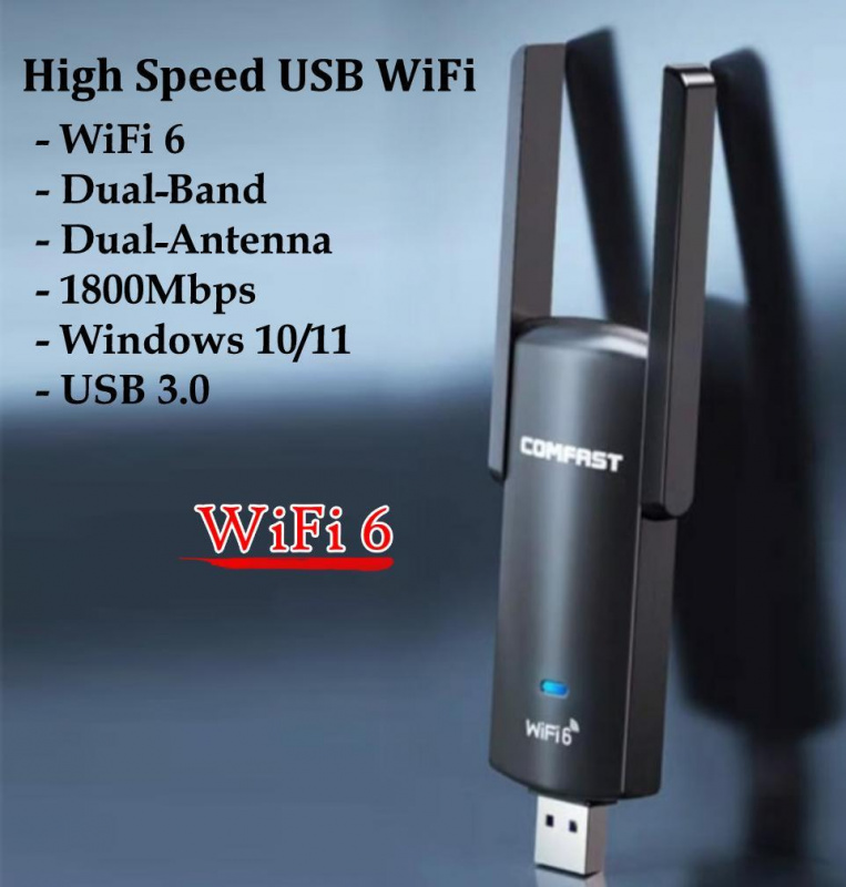 COMFAST 1800Mbps High-Speed Dual-Band USB WiFi (Support WiFi 6) CF-953AX 價錢、規格及用家意見 - 香港格價網 ...