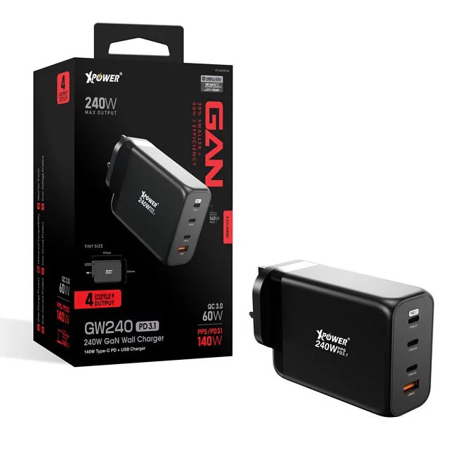 XPower 240W PD 3.1 GaN 4輸出智能充電器 GW240 價錢、規格及用家意見 - 香港格價網 Price.com.hk