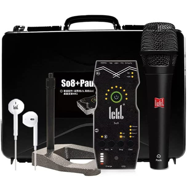 ICKB So8 5th Paulo Mobile Live Broadcast Recording Sound Card Microphone Set 便攜式專業直播聲卡5代麥克風套餐 價錢 ...