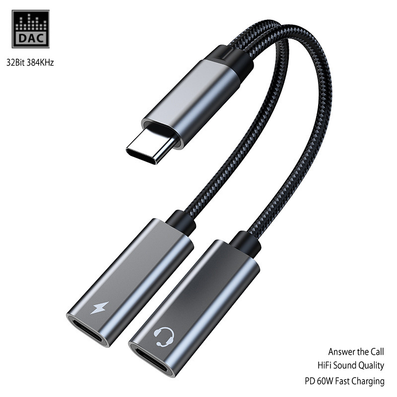 IB USB Type C HiFi DAC 耳機線 USB Type C HiFi Audio Cable with DAC & PD ...