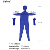 Selens Chromakey Body Suit Full Body Blue Screen Suit 後期全身分離式藍幕衣 - L ...