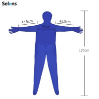 Selens Chromakey Body Suit Full Body Blue Screen Suit 後期全身一體式藍幕衣 - XL ...