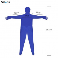 Selens Chromakey Body Suit Full Body Blue Screen Suit 後期全身一體式藍幕衣 - XXL ...