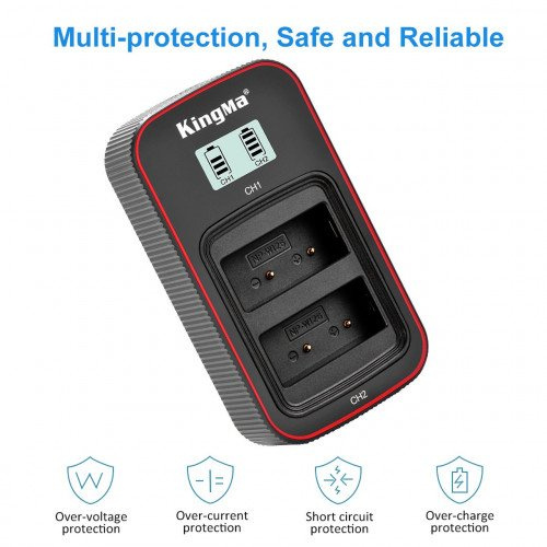 KINGMA BM-058 NP-W126 / NP-W126S LCD Display USB Charger 可顯示電量雙充充電機 價錢 ...
