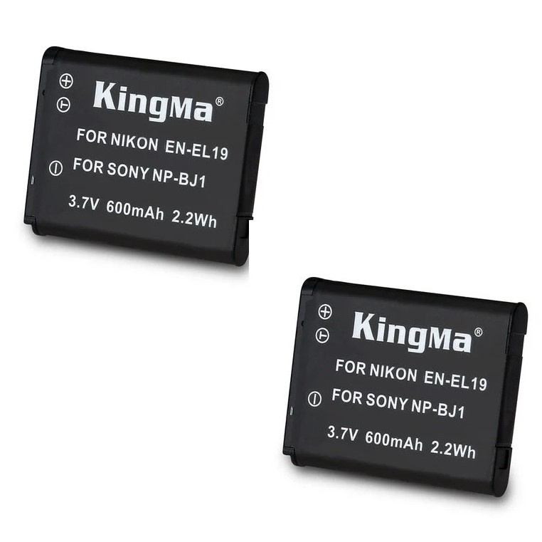 KINGMA 2 Pcs Lithium-Ion Battery Pack For Nikon EN-EL19 / Sony NP-BJ1 代用鋰電池 (3.7V，600mAh) 價錢、規格及 ...
