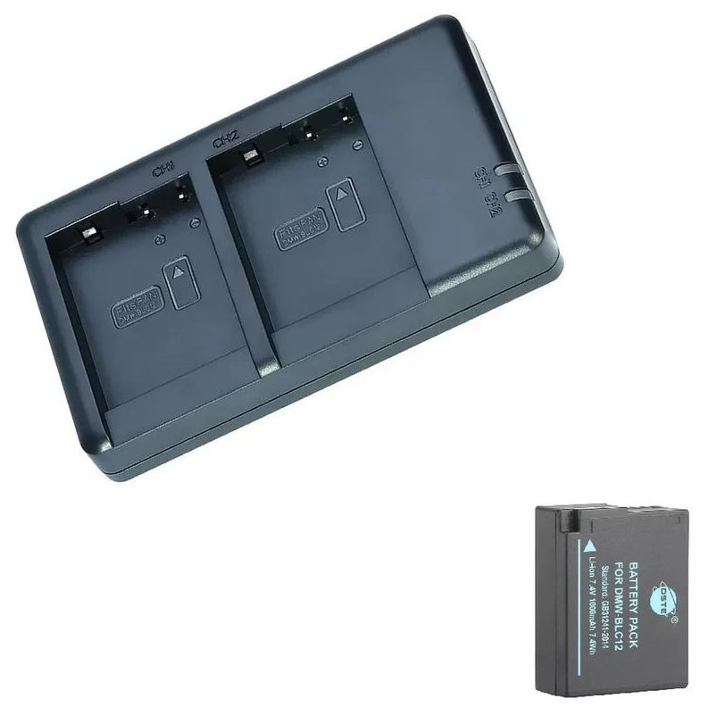 DSTE Lithium-Ion Battery Pack With Dual USB Charger For Panasonic DMW-BLC12 / Leica BP-DC12 ...