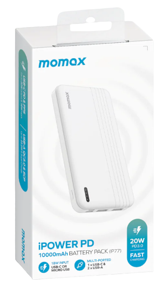 MOMAX iPower PD 快充流動電源10000mAh IP77 價錢、規格及用家意見 - 香港格價網 Price.com.hk