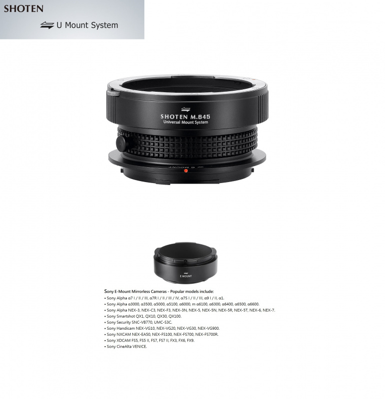 SHOTEN UMS Universal Mount System Lens Adapter - Compatible with Mamiya ...