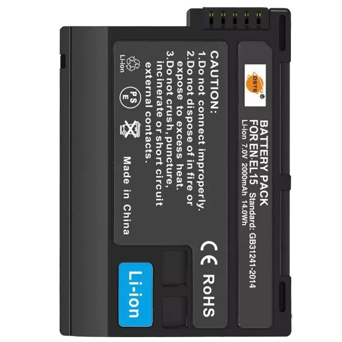 DSTE Nikon EN-EL15 Fully Decoded Lithium-Ion Battery 代用鋰電池 (7.0V ...