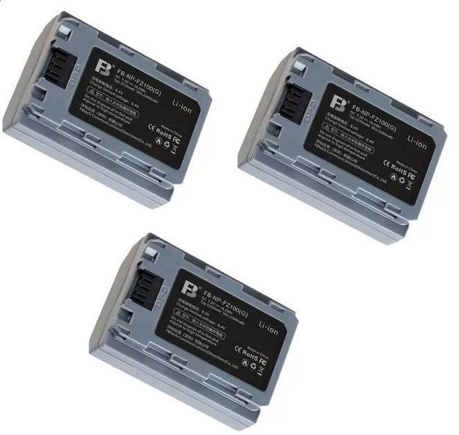 FB 灃標 3 PCS NP-FZ100 Lithium-Ion Battery Pack 代用鋰電池 (7.2V，2250mAh) 價錢 ...