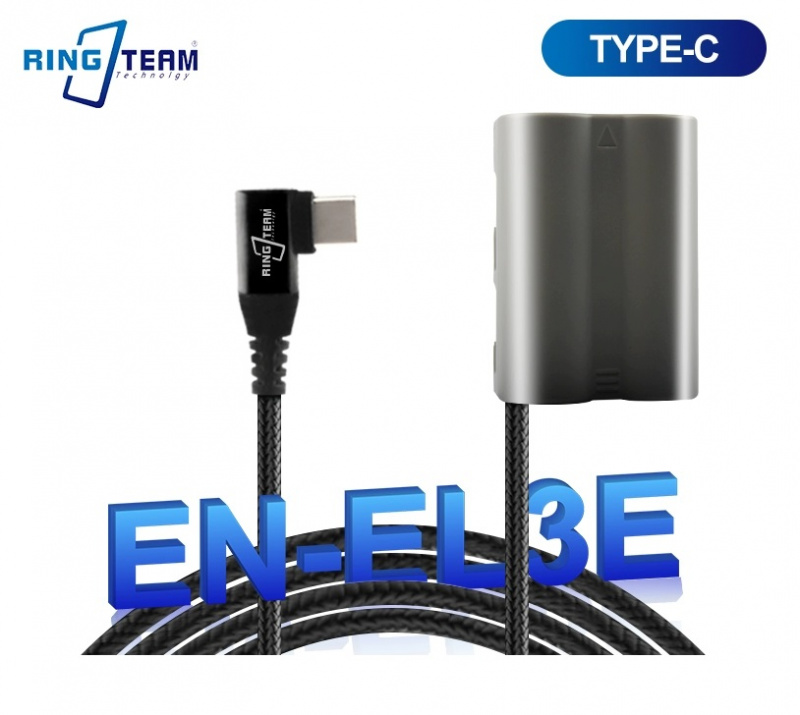 RingTeam Dummy Battery With Type-C Power Supply Kit For Nikon EN-EL3 ...