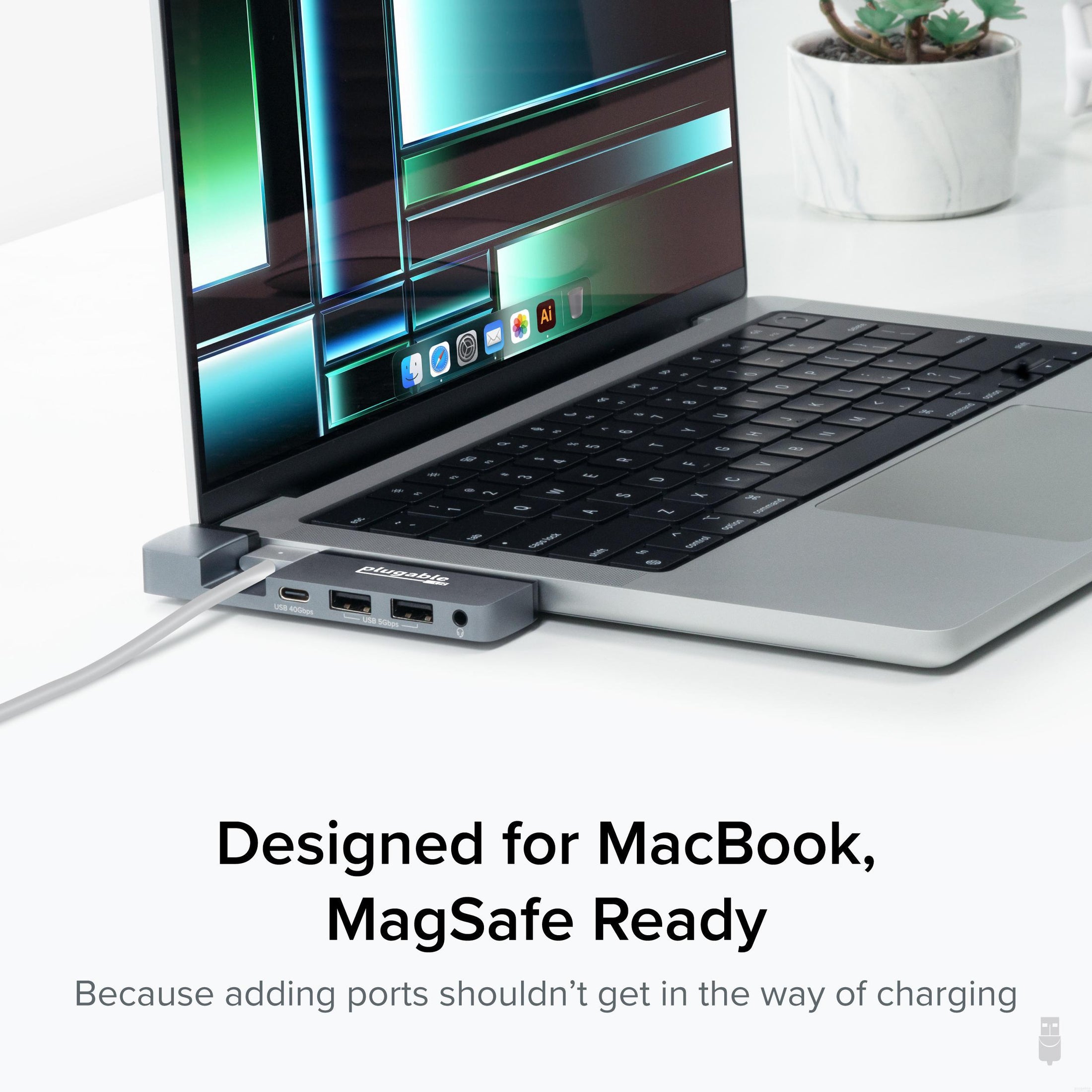 Plugable USB-C 5-in-1 Hub with MagSafe-Ready Designs 集線接埠 AMS-5IN1E 價錢 ...