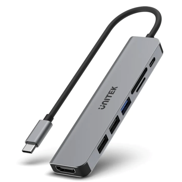 Unitek uHUB S7+ 7-in-1 USB-C 5Gbps Hub with 4K HDMI and 100W Power ...