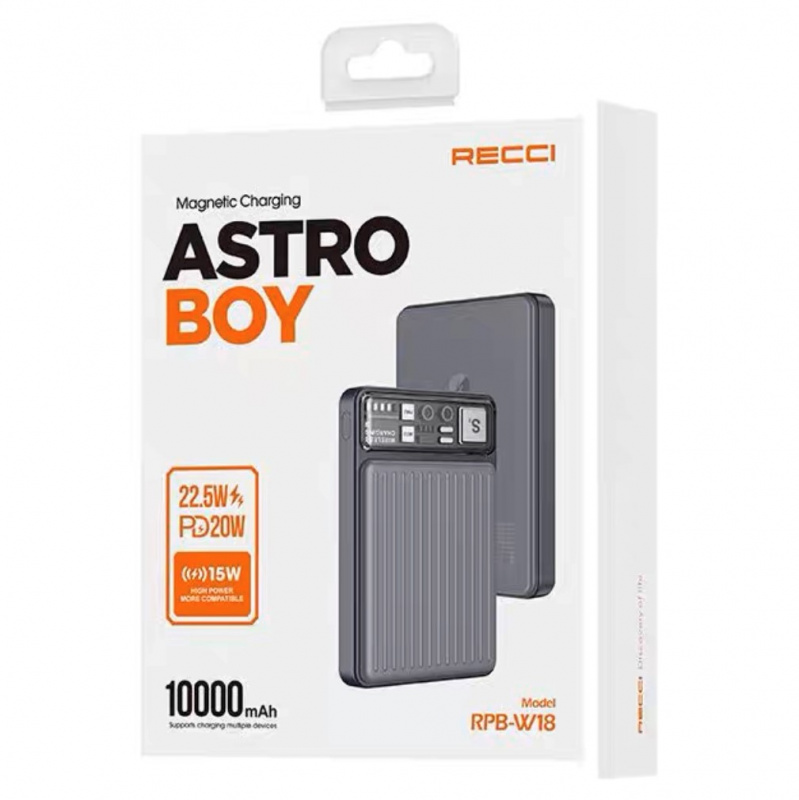 Recci 阿童木磁吸快充移動電源 10000mAh RPB-W18 價錢、規格及用家意見 - 香港格價網 Price.com.hk