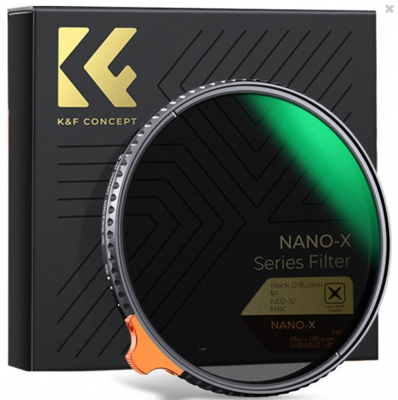 K&F Concept Nano-X Series Black Mist 1/4 and ND2-ND32 (1-5 Stop) Variable ND Lens Filter 2 in 1 ...