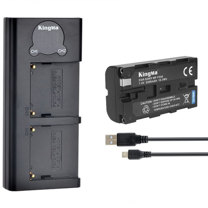 KINGMA NP-F550 / NP-570 L-Series Info-Lithium With BM048 LCD Display ...