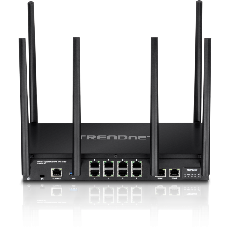 TRENDnet AC3000 Tri-Band Wireless Gigabit Dual-WAN VPN SMB Router TEW ...