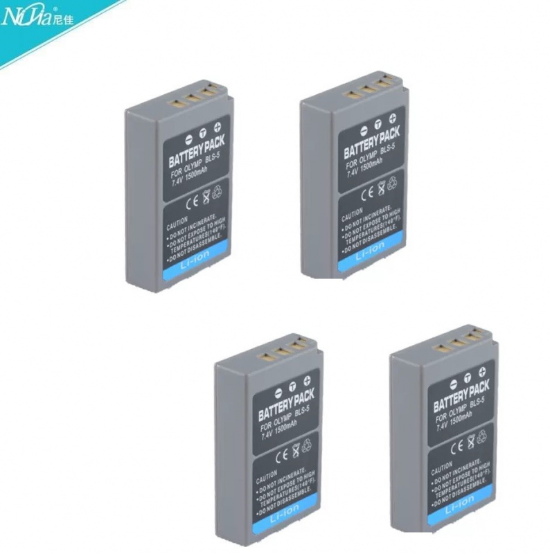 Nijia 4 Pcs BLS-1 / BLS-5 / BLS-50 Lithium-Ion Battery Pack 代用鋰電池 (7.4V ...