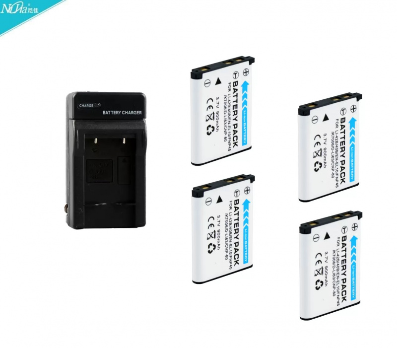 Nijia 4 Pcs Olympus LI-42B / LI-40B / FUJIFILM NP-45 / NP-45A / NP-45S ...