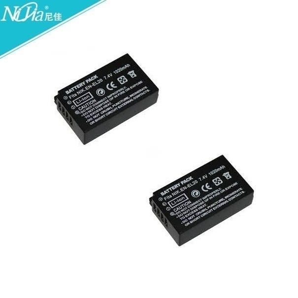 Nijia 2 Pcs EN-EL20 Lithium-Ion Battery Pack 代用鋰電池 (7.4V, 1020mAh) 價錢 ...