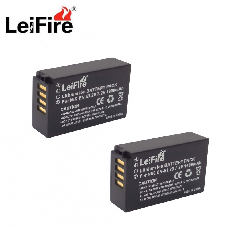 LEIFIRE 2 Pcs NIKON EN-EL20A / EL20 Lithium-Ion Battery Pack 代用鋰電池 (7 ...